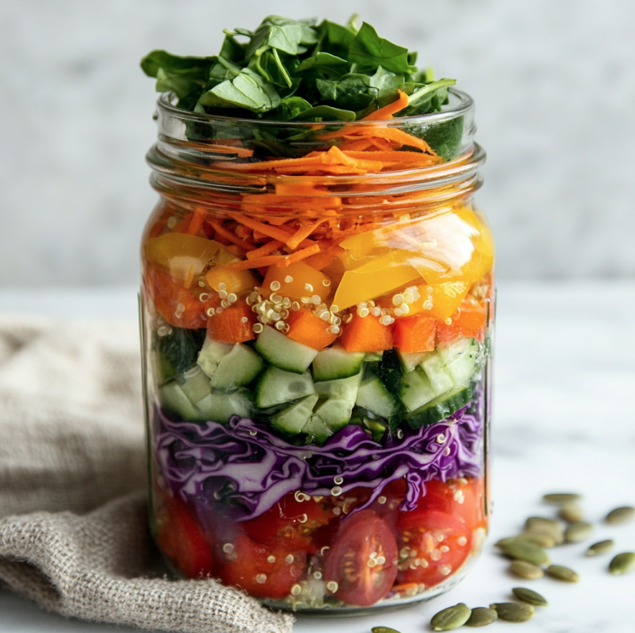 11 Mason Jar Salad Ideas (Meal Prep Favorites!) - Slimming Violet ...