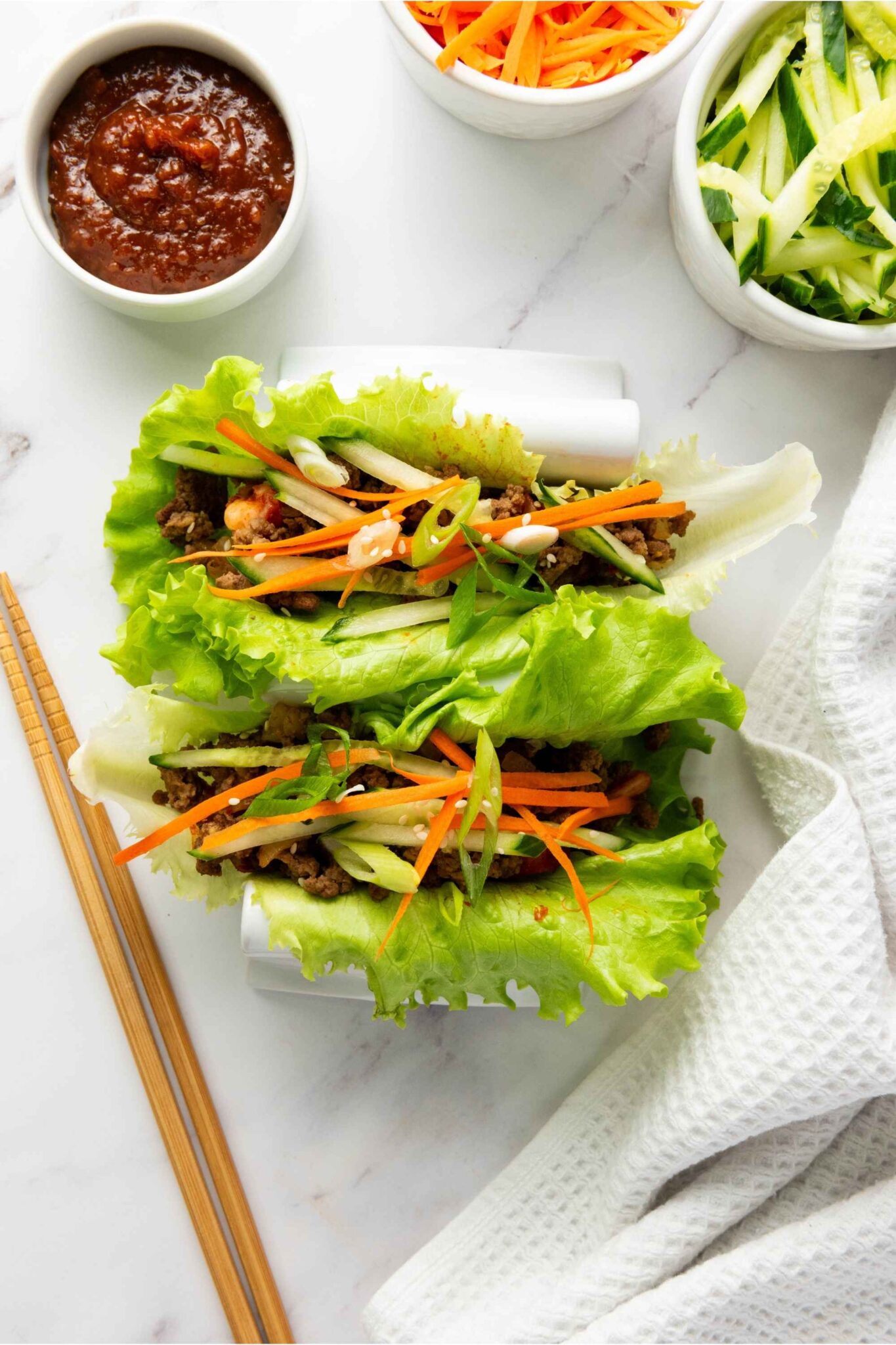 Korean Ground Beef Lettuce Wraps - Slimming Violet - Recipes & Cooking ...