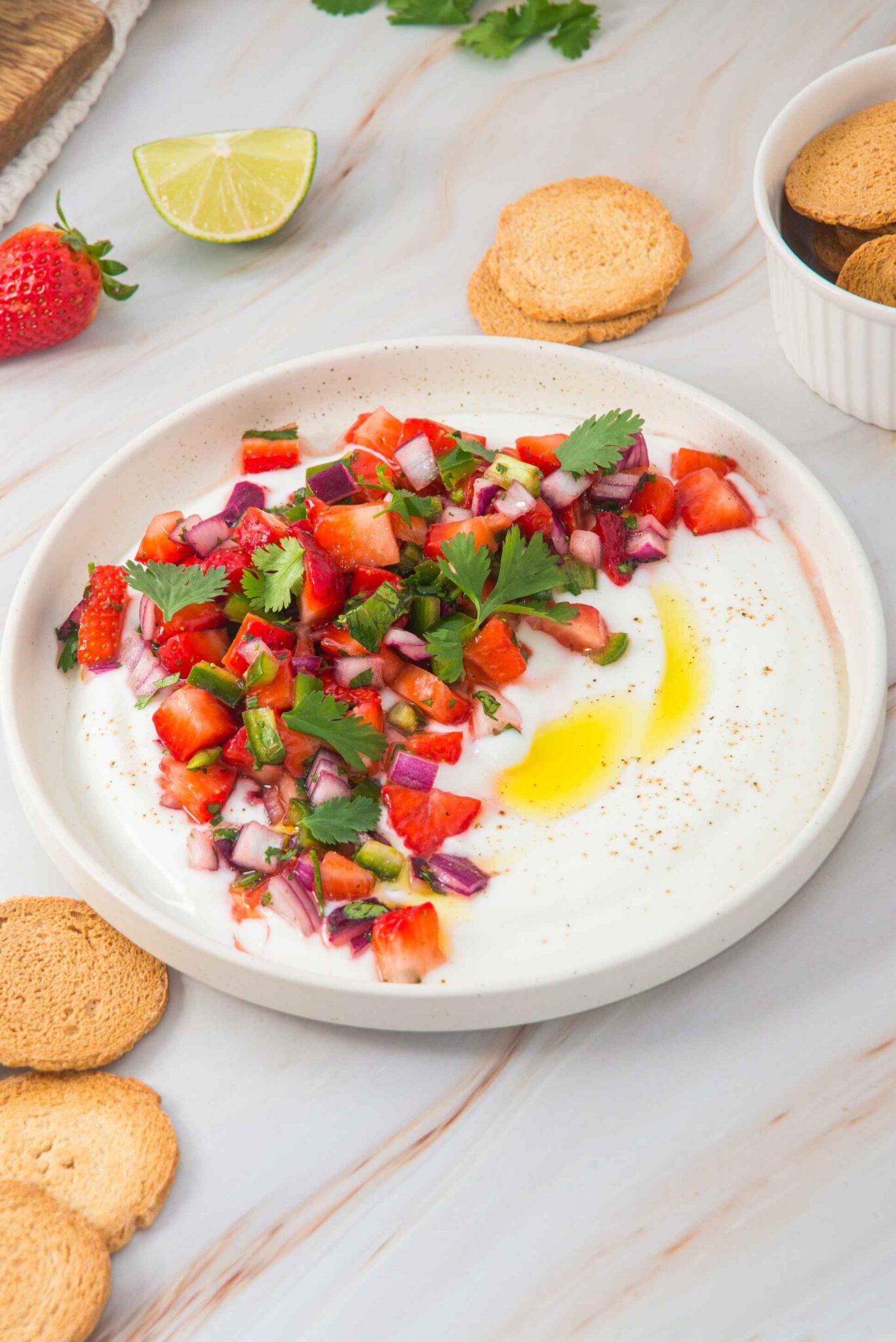 Strawberry Pico de Gallo With Greek Yogurt - Slimming Violet - Recipes ...