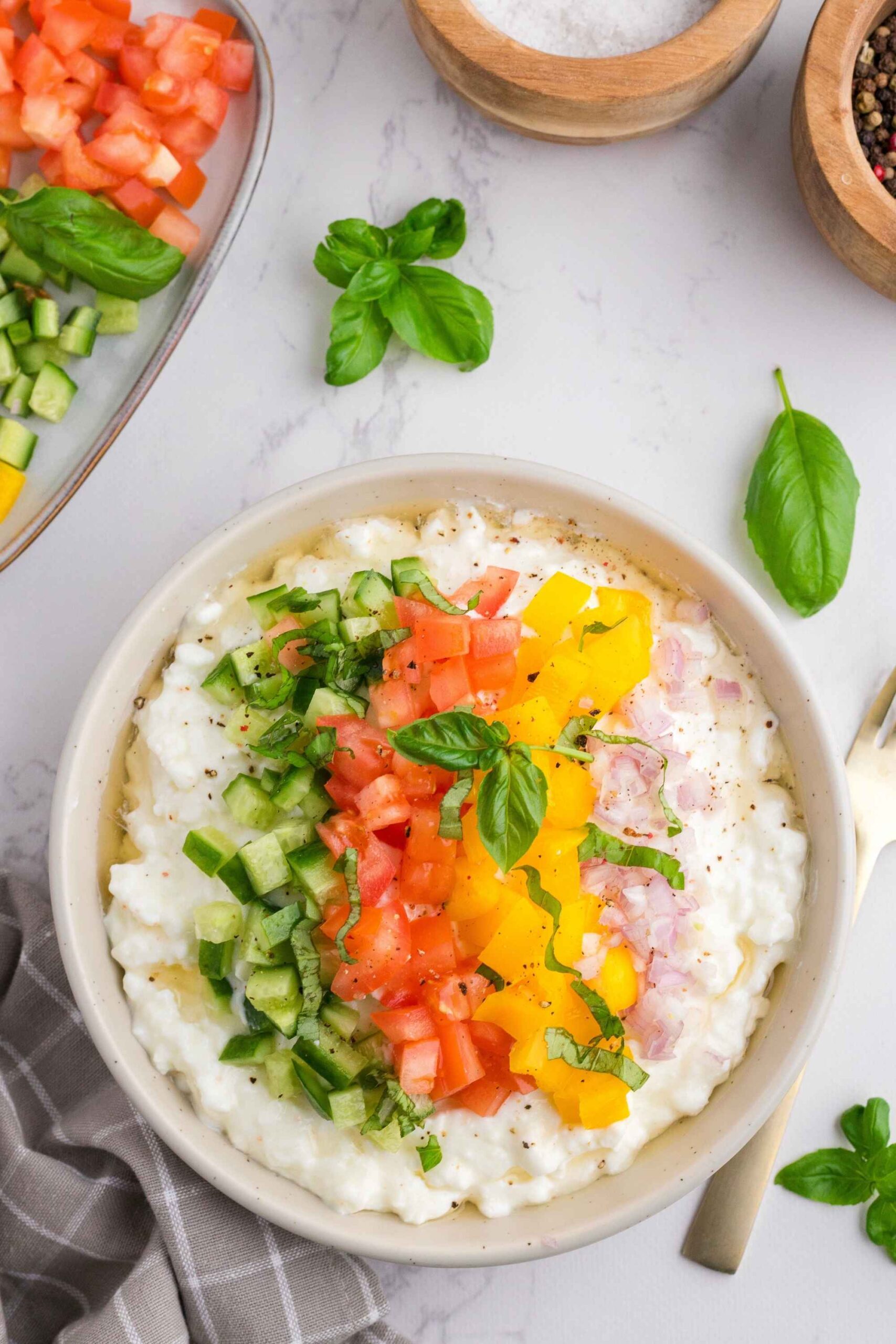 Savory Cottage Cheese Bowl - Slimming Violet - Recipes & Cooking Advice